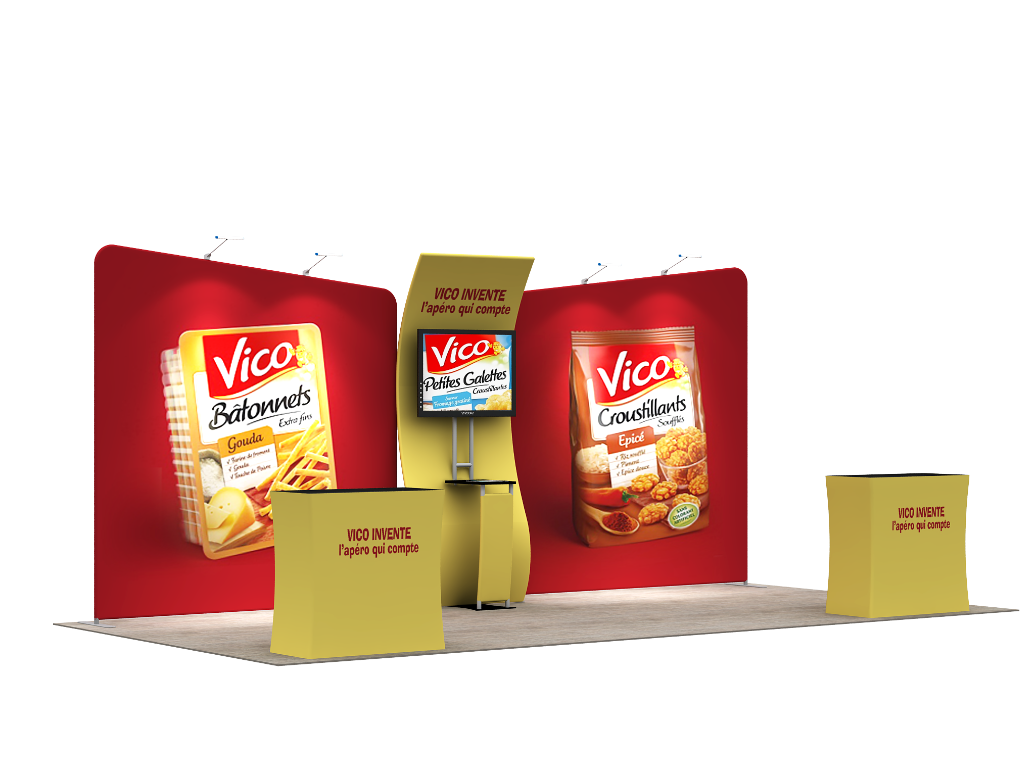 20' Portable Trade Show Booth Exhibit Kit - Style 19 – Modular Exhibits