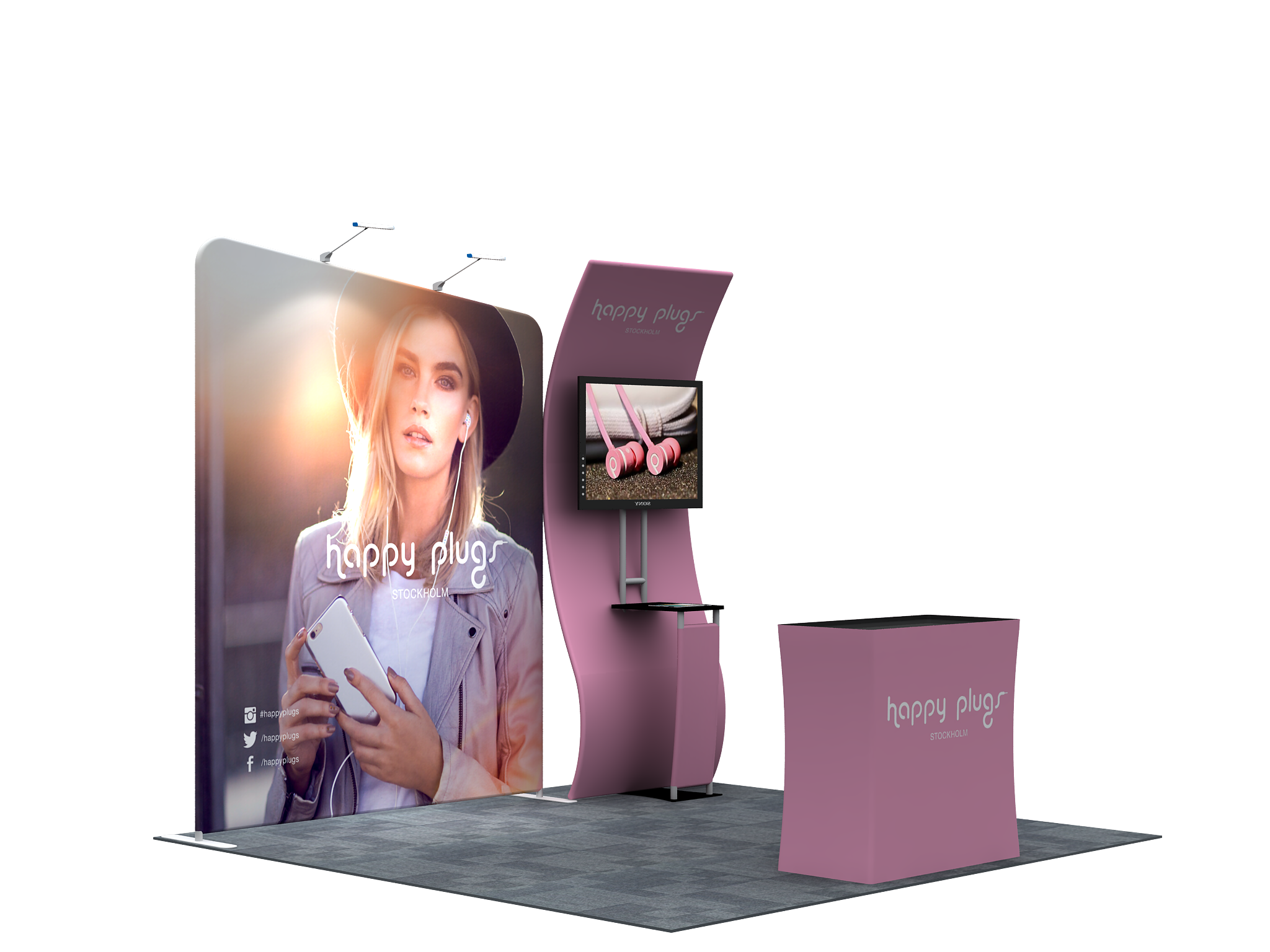 10' Portable Trade Show Booth Exhibit Kit - Style 12 – Modular Exhibits