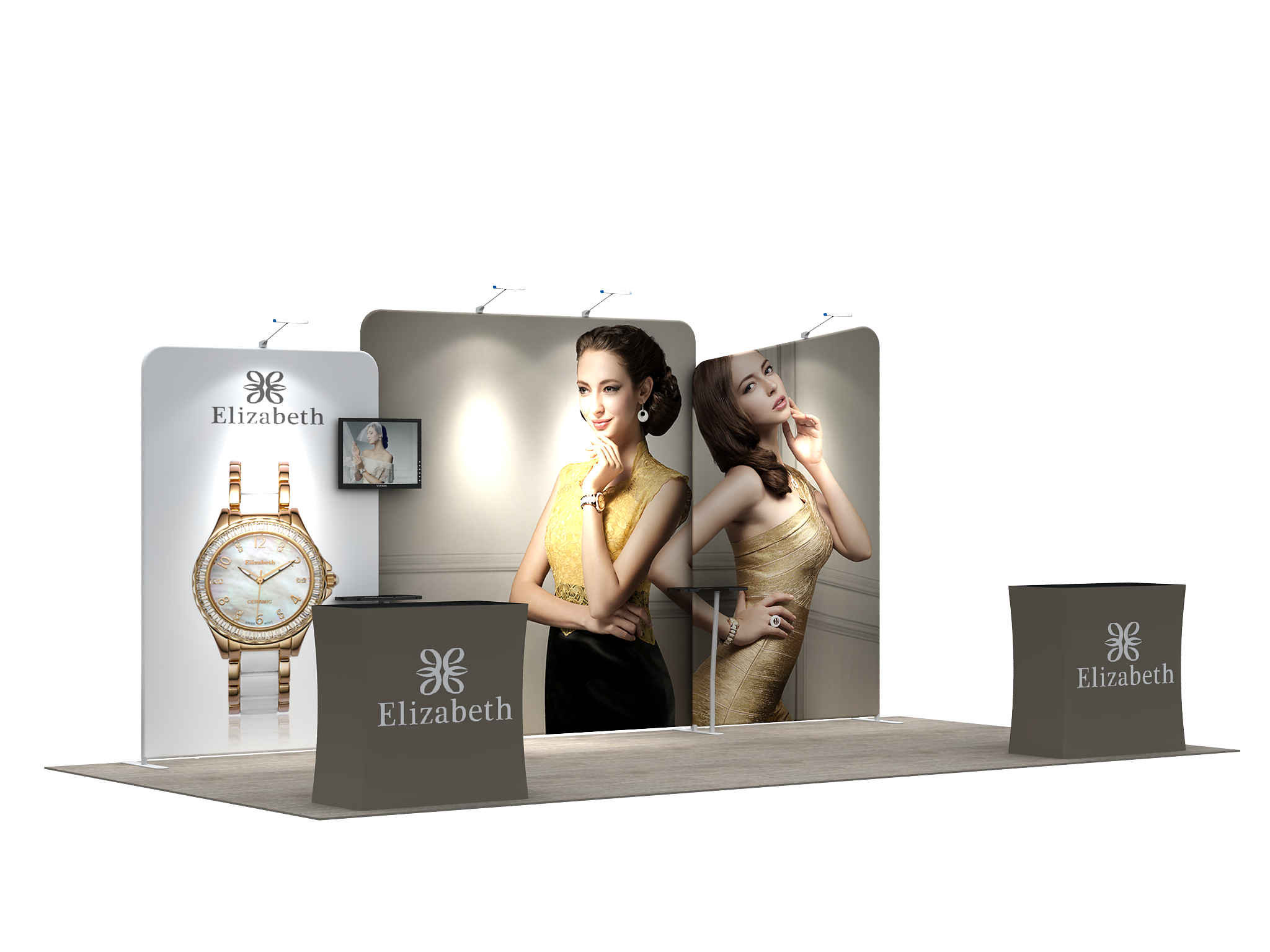 20' Portable Trade Show Booth Exhibit Kit - Style 2 – Modular Exhibits