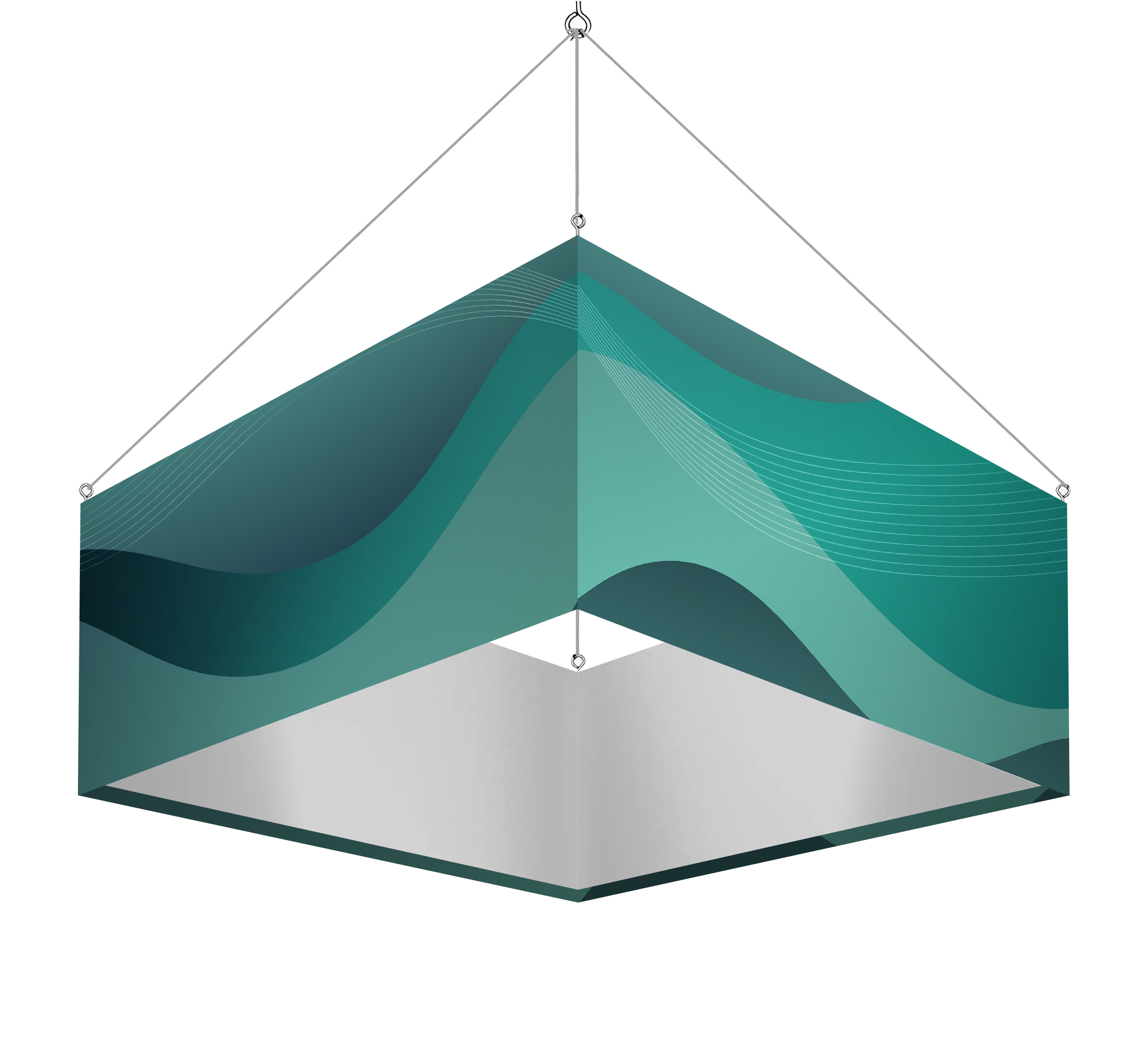 Square Hanging Banner – Modular Exhibits