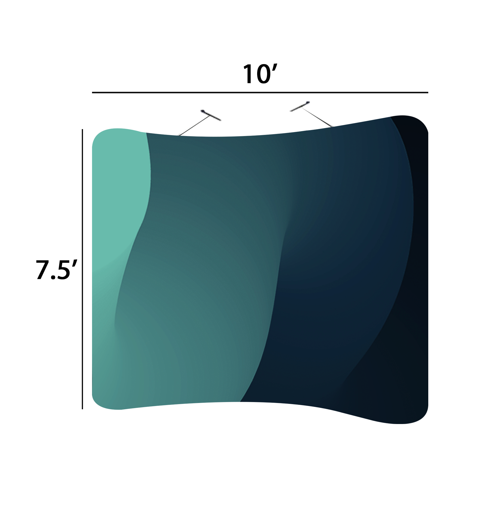 10' Curved Tension Fabric Backdrop – Modular Exhibits